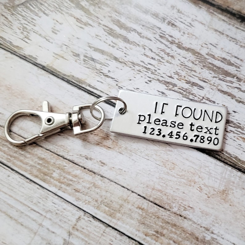 If Found Please Text Custom Tag Lost and Found Luggage Tag - Etsy