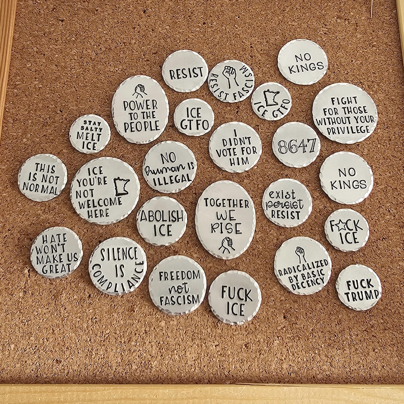 Anti Trump Pins, Silver Metal Abolish Ice Pin, Fck Ice Accessories ...