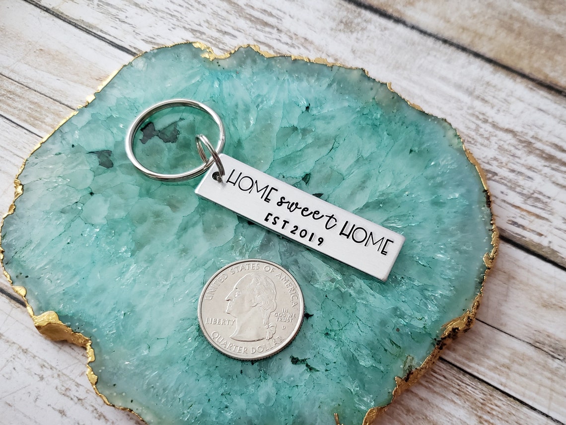 Home Sweet Home Keychain Gift for New Homeowners First Time - Etsy