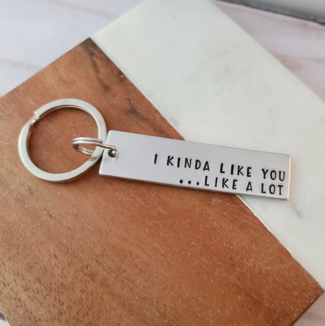 I Kinda Like You Keychain, New Relationship Gifts, Boyfriend Girlfriend ...