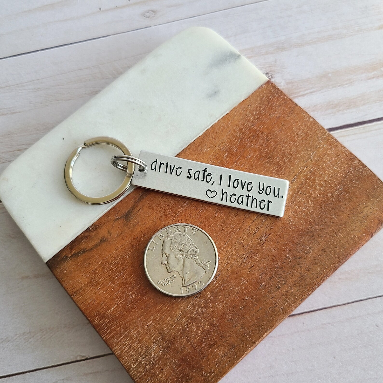 Custom Keychain for Boyfriend, Drive Safe I Love You Valentines Key ...