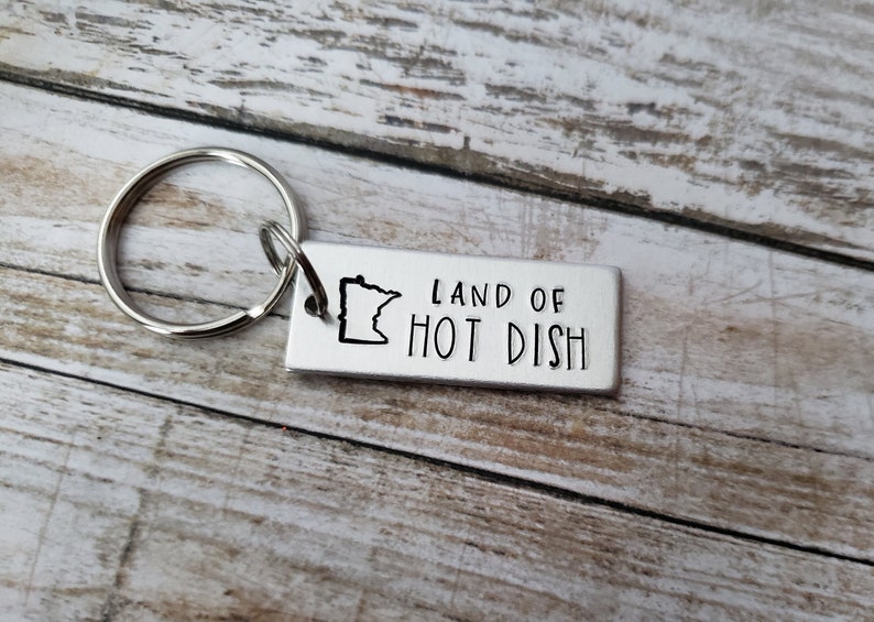 Minnesota Key Chain MN Humor Land of Hot Dish Funny MN | Etsy