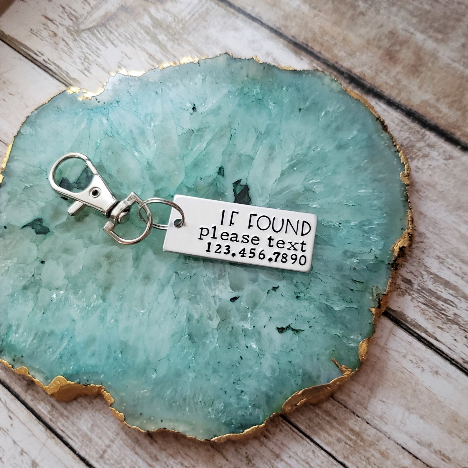 If Found Please Text Custom Tag Lost and Found Luggage Tag - Etsy