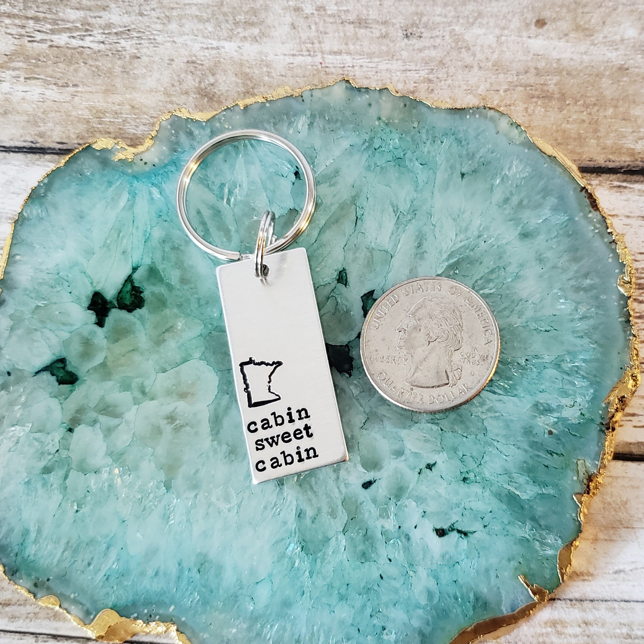 Minnesota Cabin Sweet Cabin Keychain Minnesota Gifts MN - Etsy