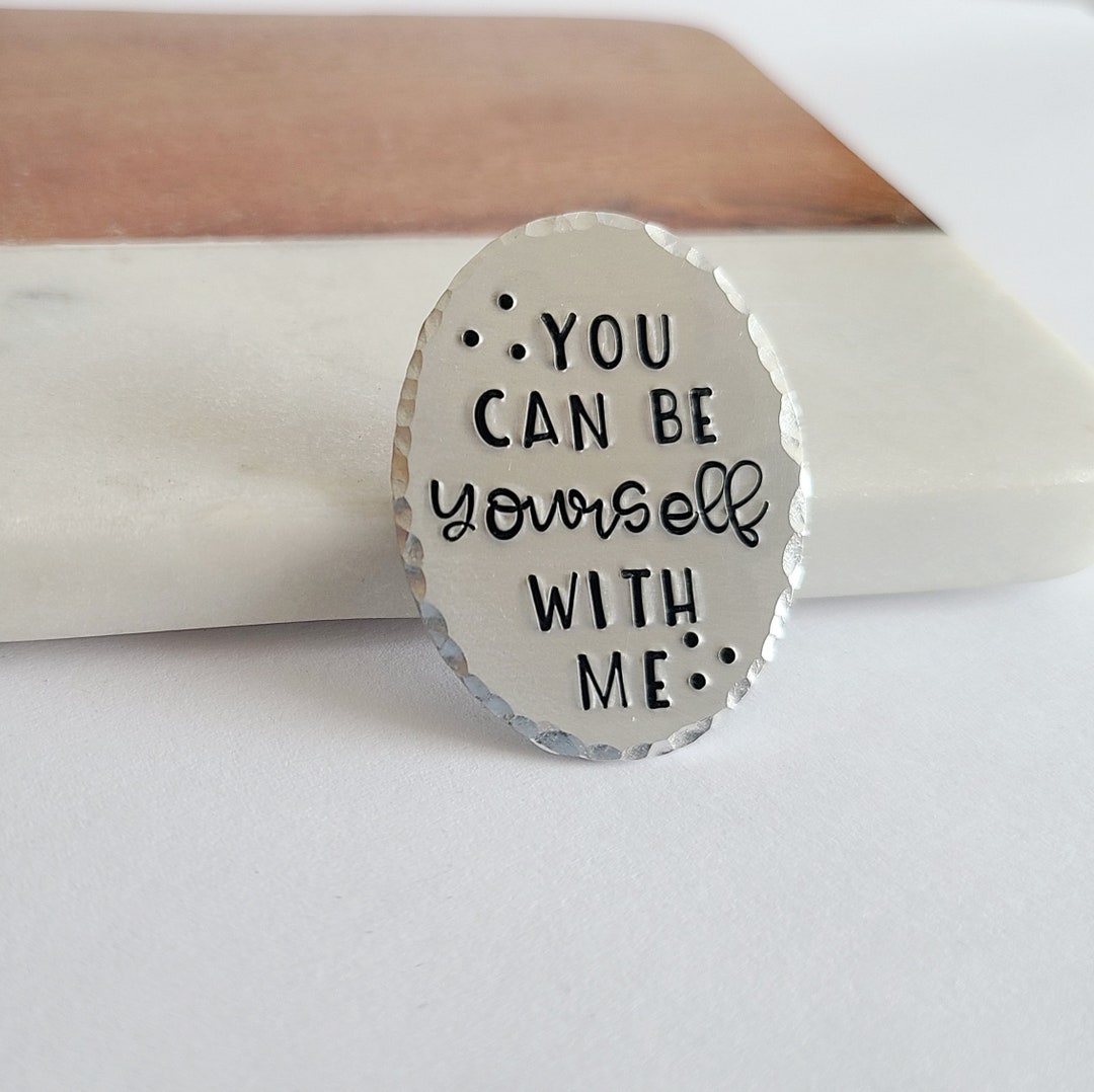 You Can Be Yourself With Me Pin, Safe Space Pins, Pride Ally Accessories, Subtle Pride Ally ...
