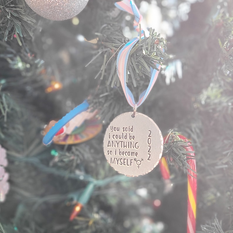 Transgender Christmas Tree Ornament First Xmas as Me Gender - Etsy