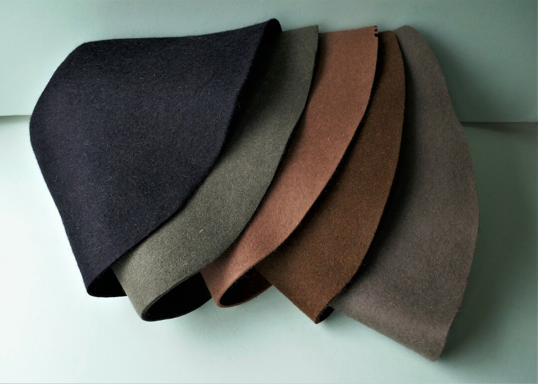 Fur Felt Mohair Hoods in Browns With Textured Finish // Long Hair ...
