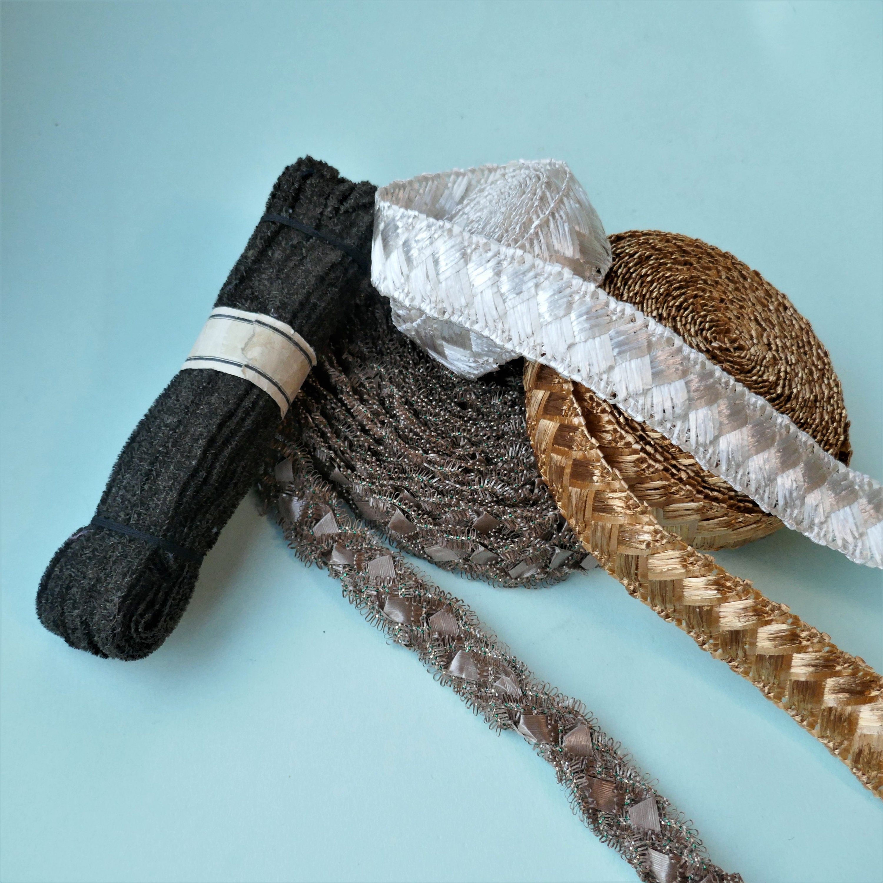 Vintage Neutral Straw Millinery Braid // Hank Traditional Millinery ...