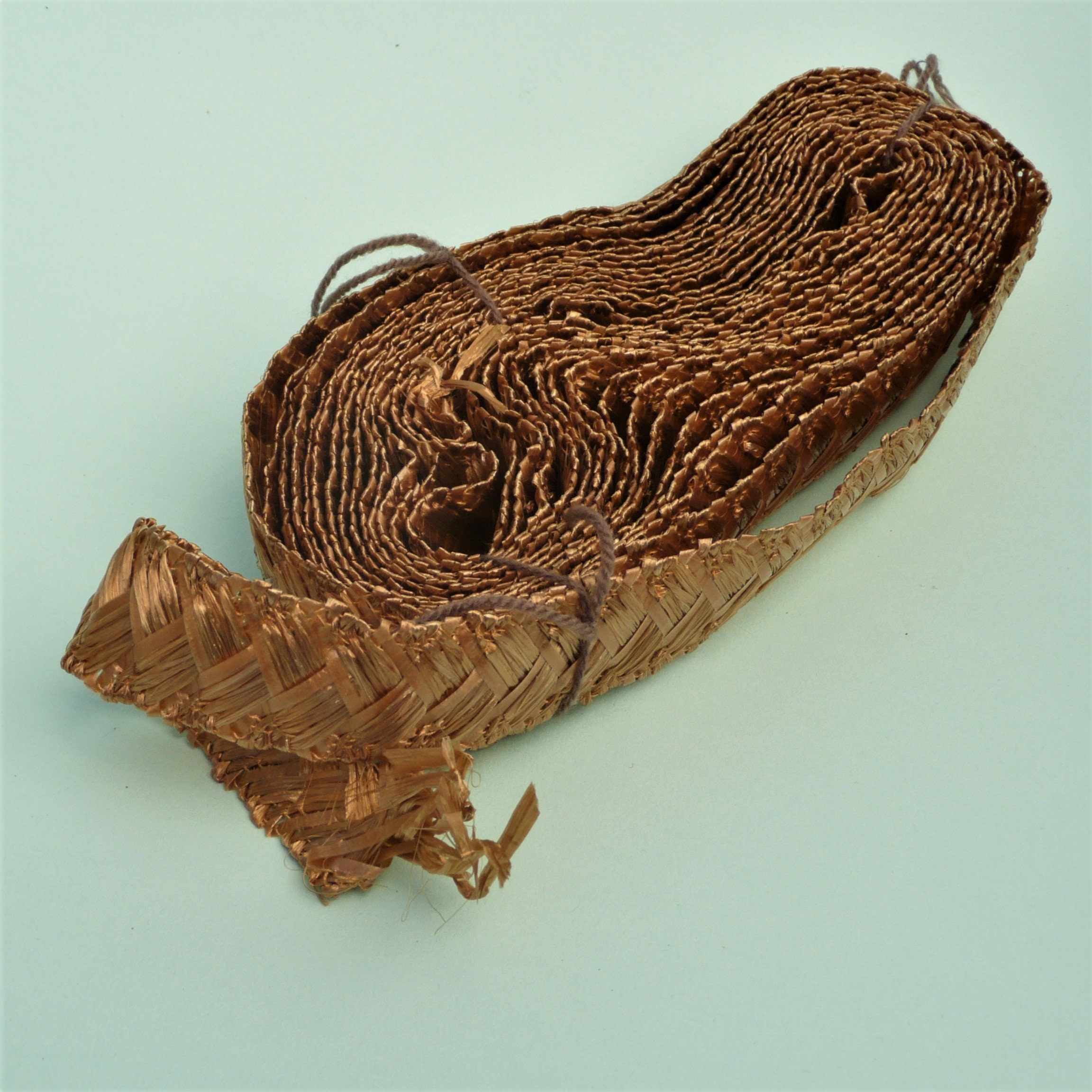 Vintage Neutral Straw Millinery Braid // Hank Traditional - Etsy