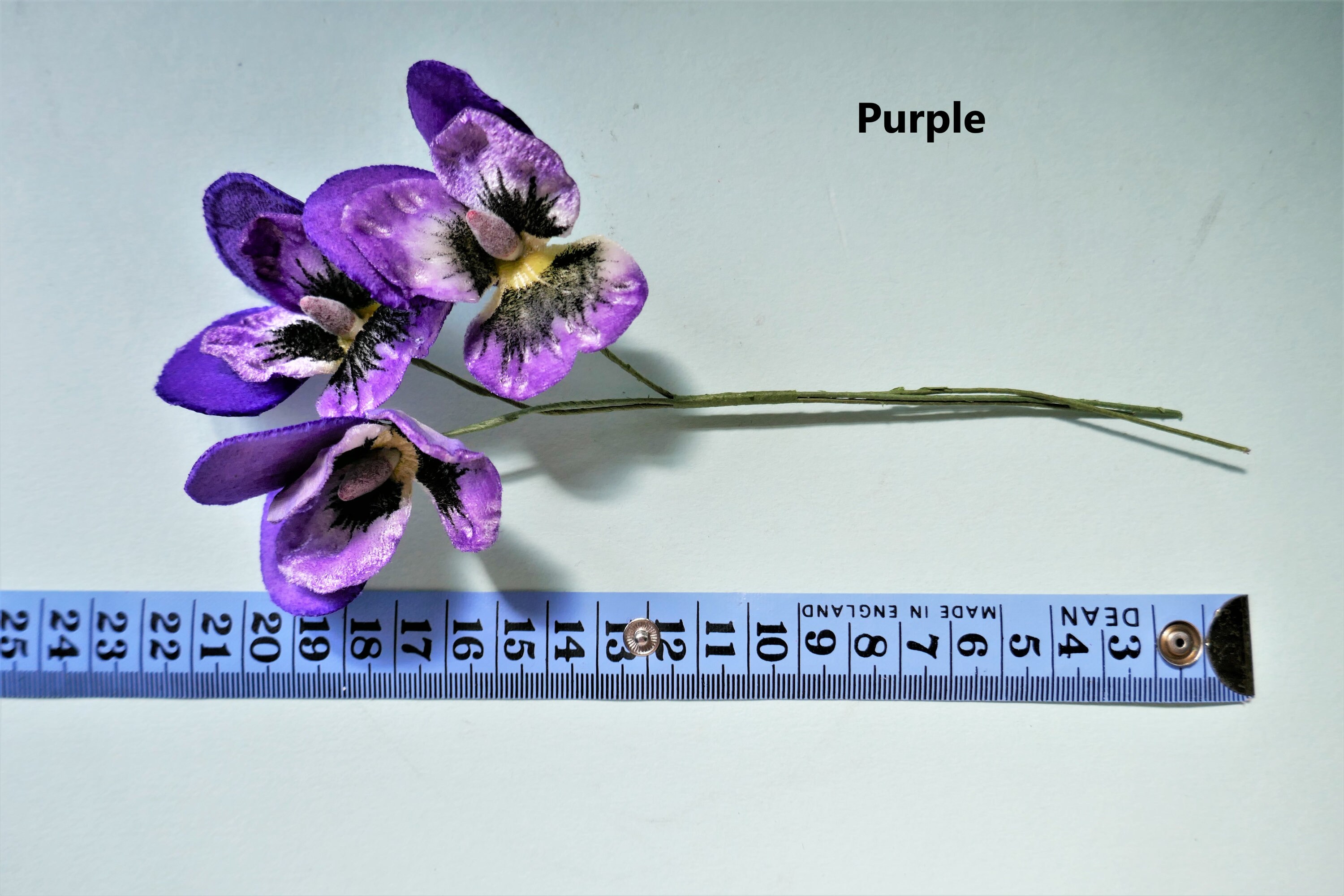 3 Large Velvet Pansy Spray // Artificial Millinery Flowers // | Etsy