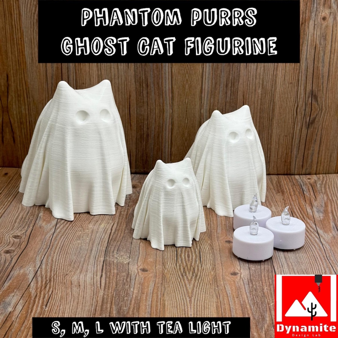 Phantom Purrs Ghost Cat Figurine - Etsy