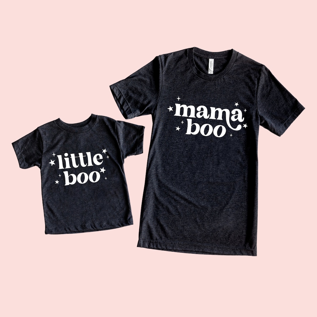 Mama Boo and Little Boo Halloween Shirt Set, Toddler Halloween Shirt ...