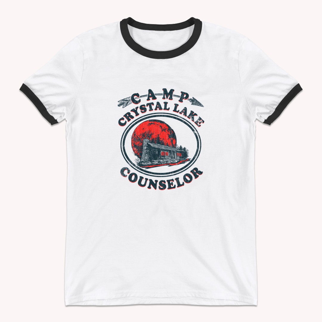 Camp Crystal Lake Counselor Ringer T Shirt, Friday the 13th Shirt, 60s ...