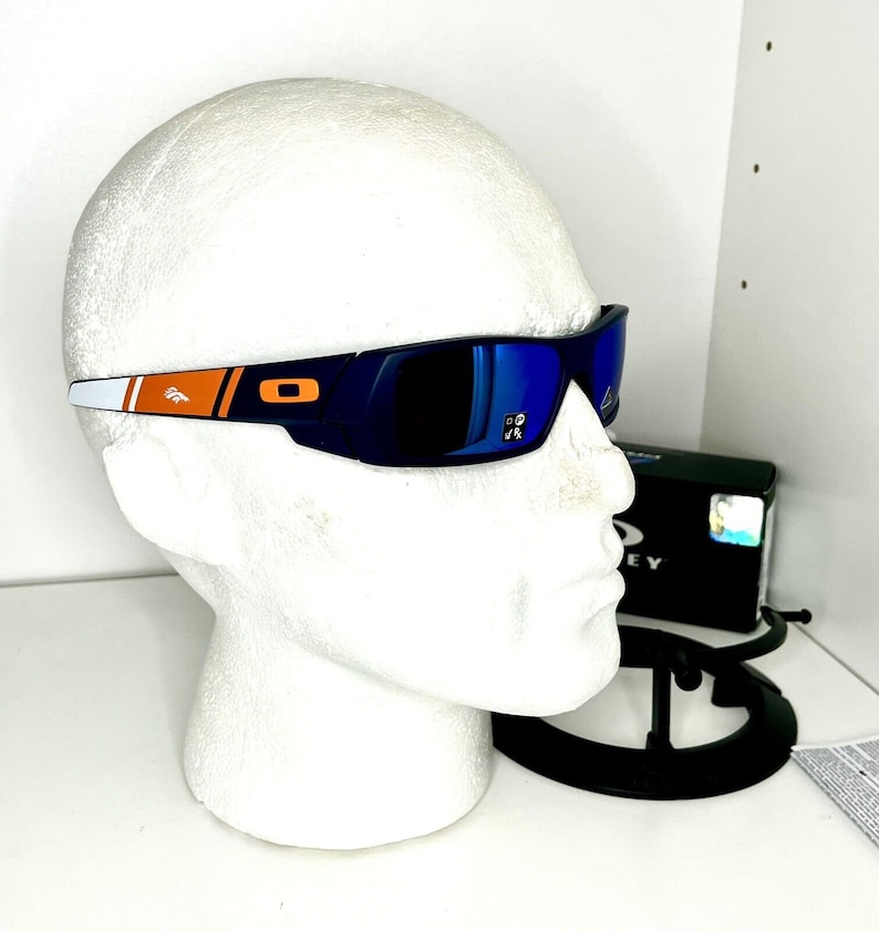 New Oakley Gascan Sunglasses Nfl Denver Broncos Matte Navy Prizm Sapphire Oo9014 Etsy