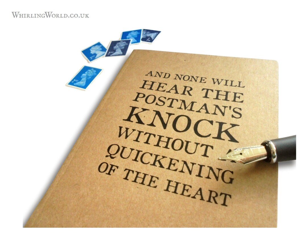 A6 Kraft Address Book, Postman Quote | Penpal Birthday Book & A-Z ...