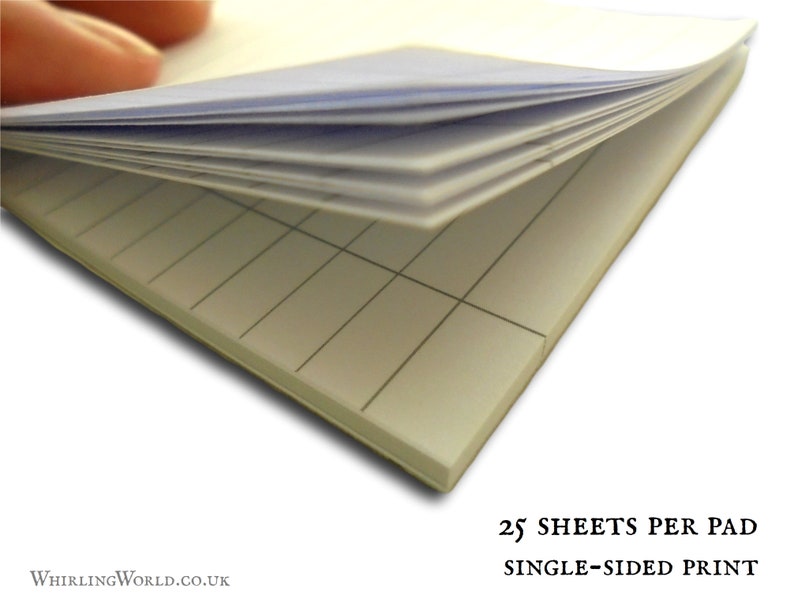 Library Card Notepad Set Pack of 4 Small Memo Pads Due | Etsy