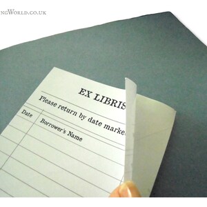 Library Card Book Label Set, Ex Libris Bookplates | Home Library ...