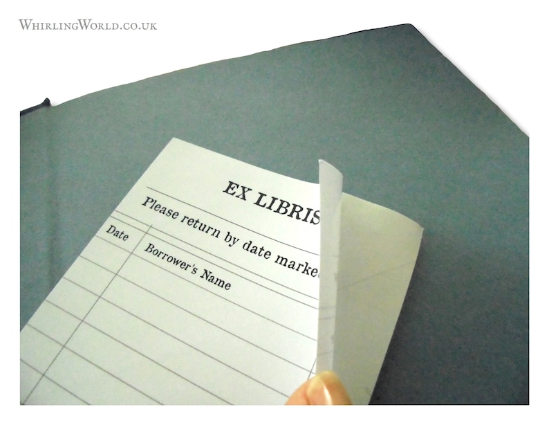 Library Card Book Label Set, Ex Libris Bookplates | Home Library ...