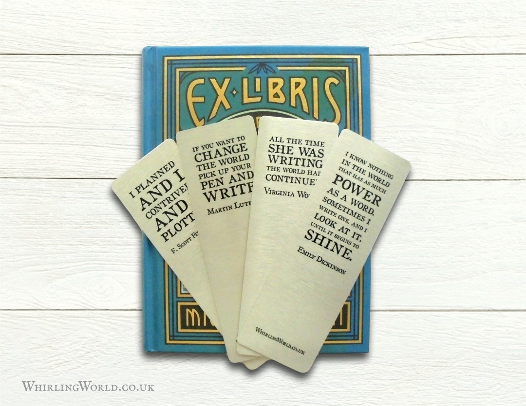 Bookmark Set, Gift for Writer | Literary Quotes About Writing From ...