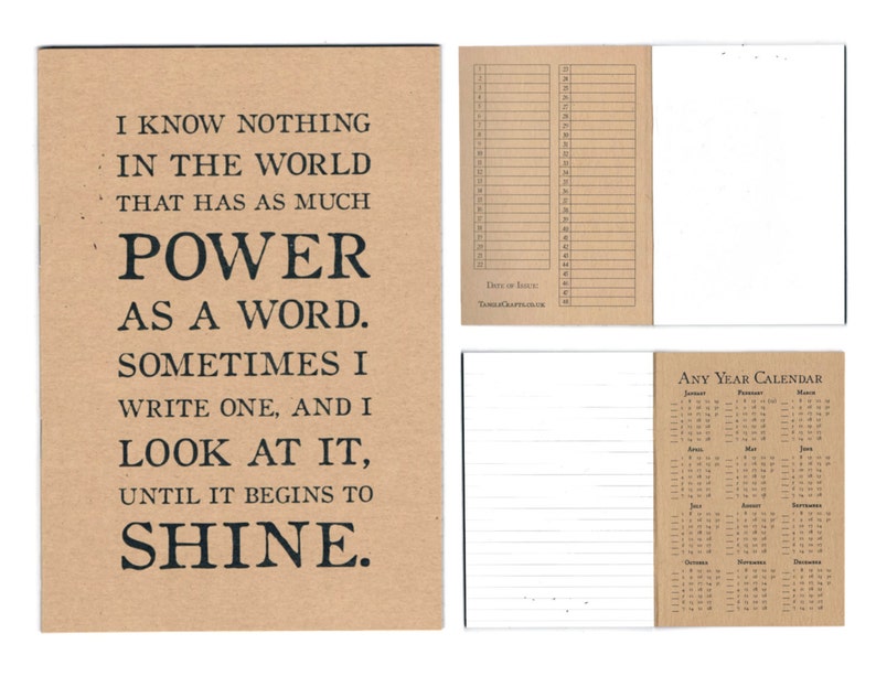 Pocket Poetry Journal Emily Dickinson Poem Quote Lined | Etsy