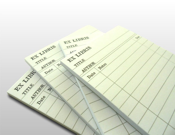 Bulk Notepad Multi Pack Library Card Design Mini Memo Pad | Etsy