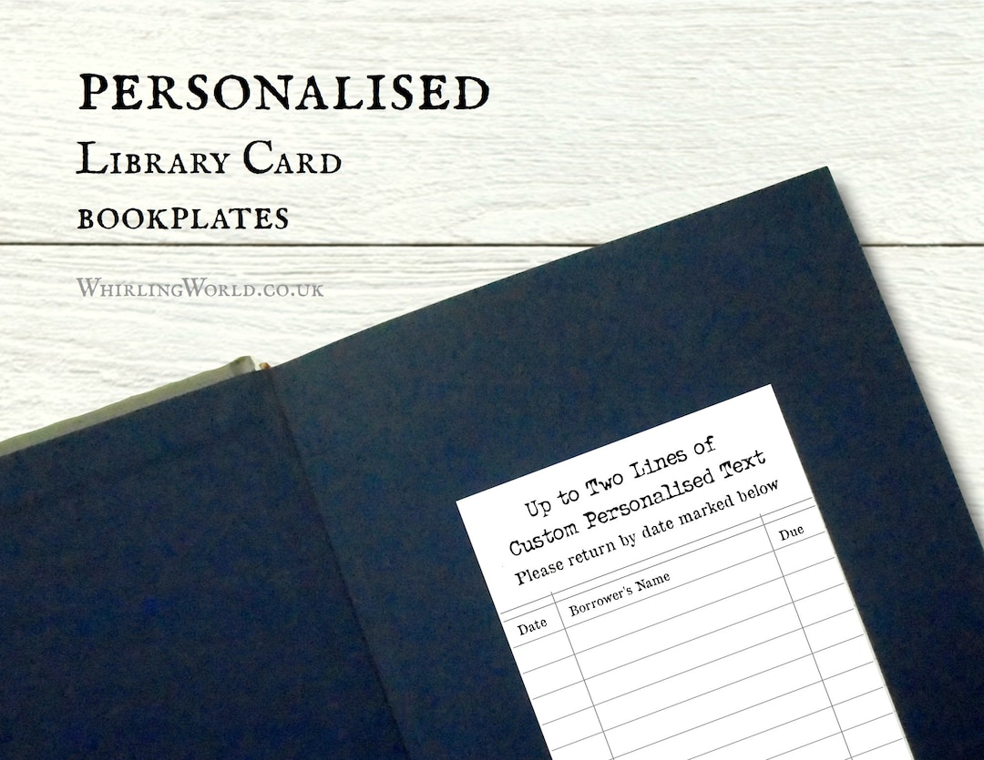 Custom Text Bookplate Labels | Personalised Customised Name Library ...