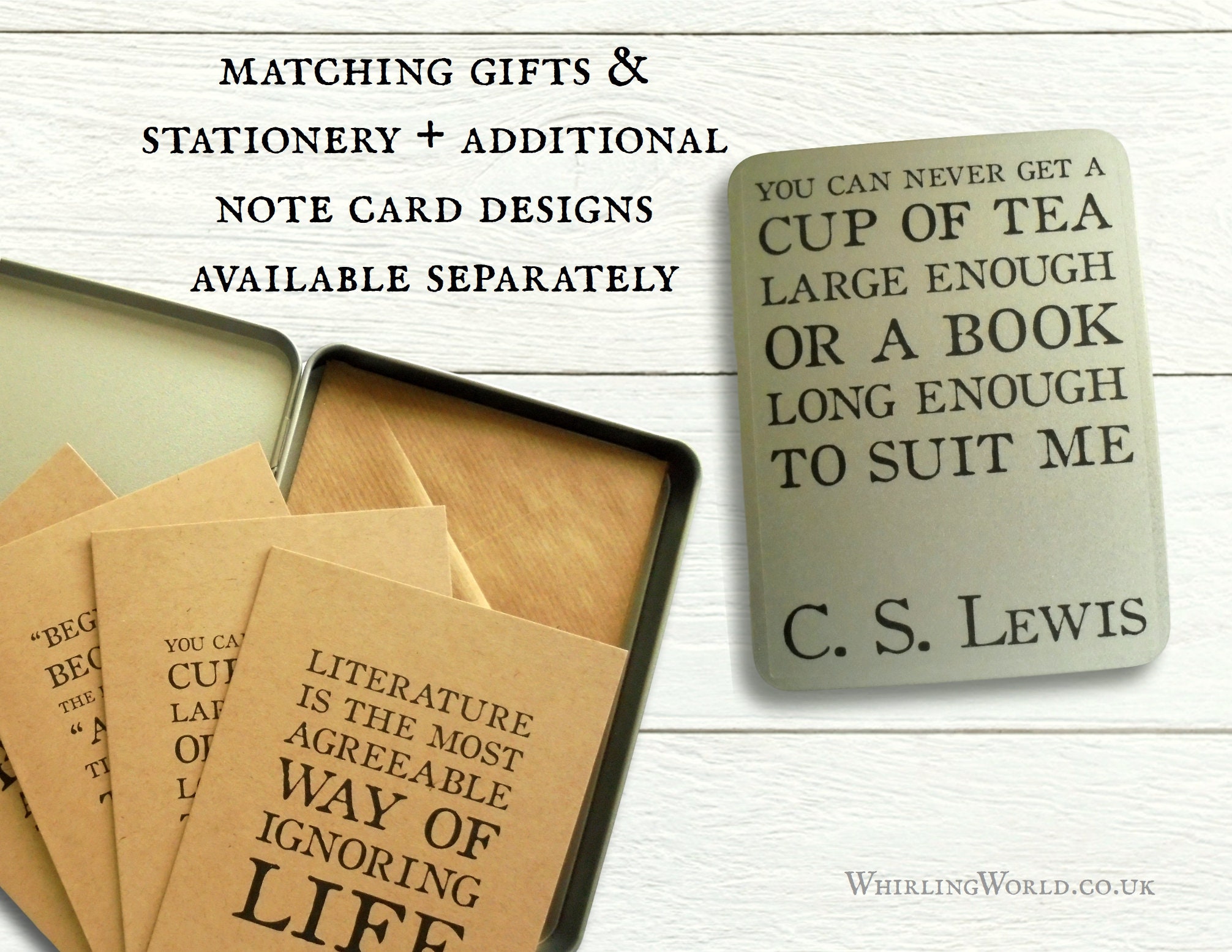 Literary Note Cards Single or Set Mix & Match Bookish | Etsy