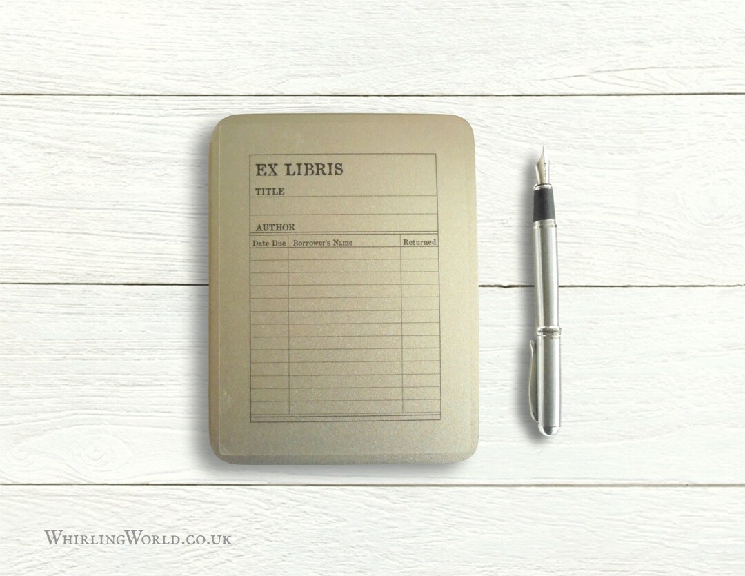 Library Card Storage Tin, Bookish Tin Box | Fun & Functional Gift for ...