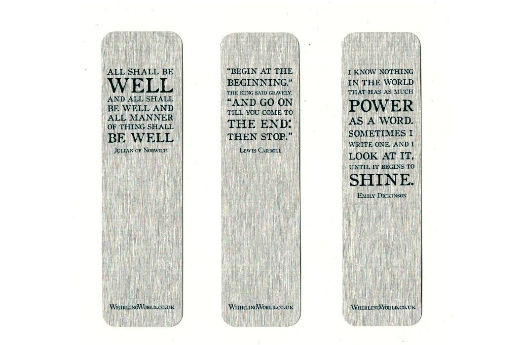Custom Quote Bookmark Personalised Bookish Gift Unique - Etsy UK