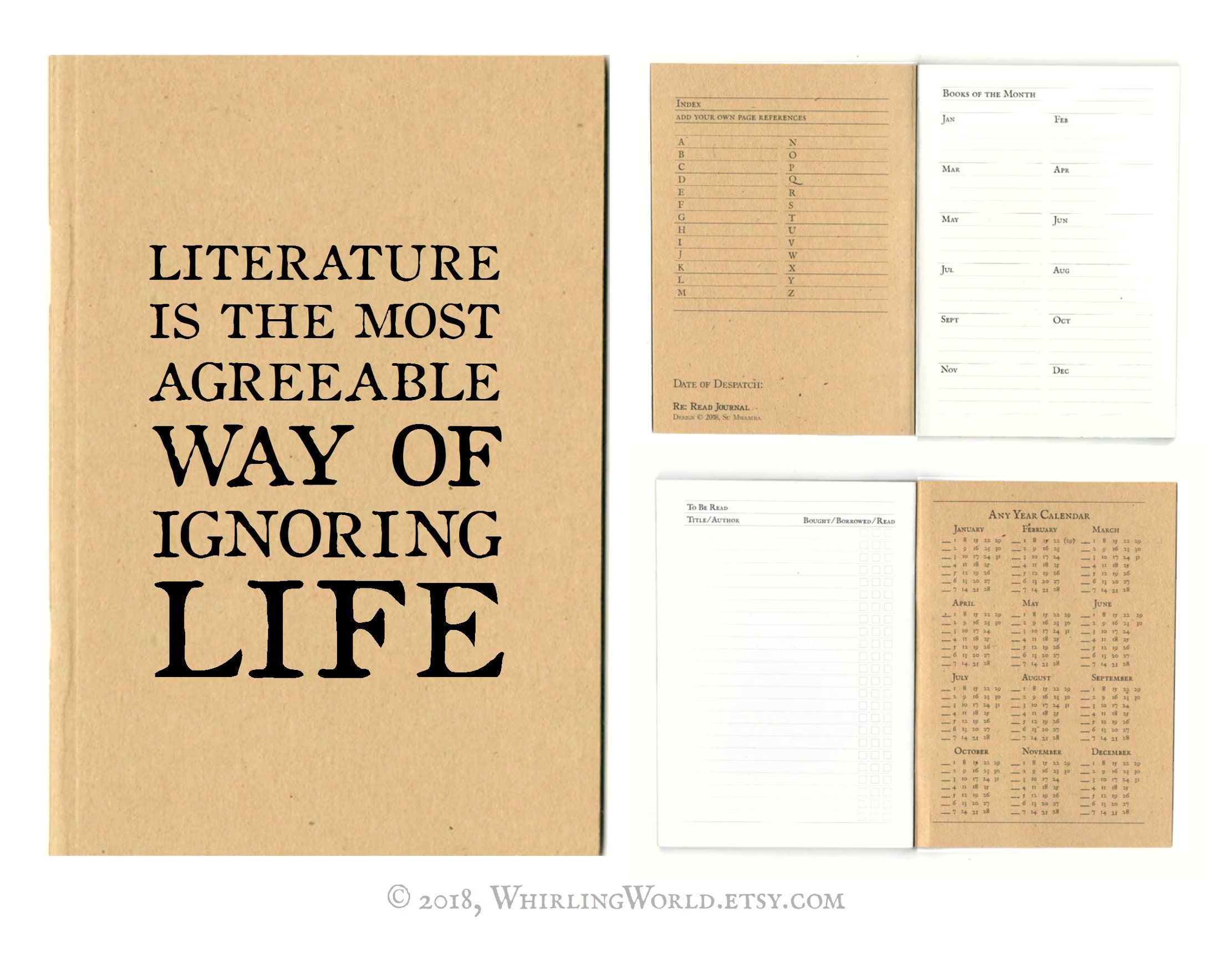 Bookish Book Journal Reading Log Bookworm Gift Idea - Etsy