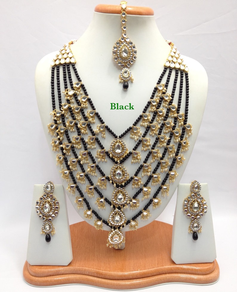 Handmade Indian Jewelry Rani Haar Necklace Set With Pearl - Etsy