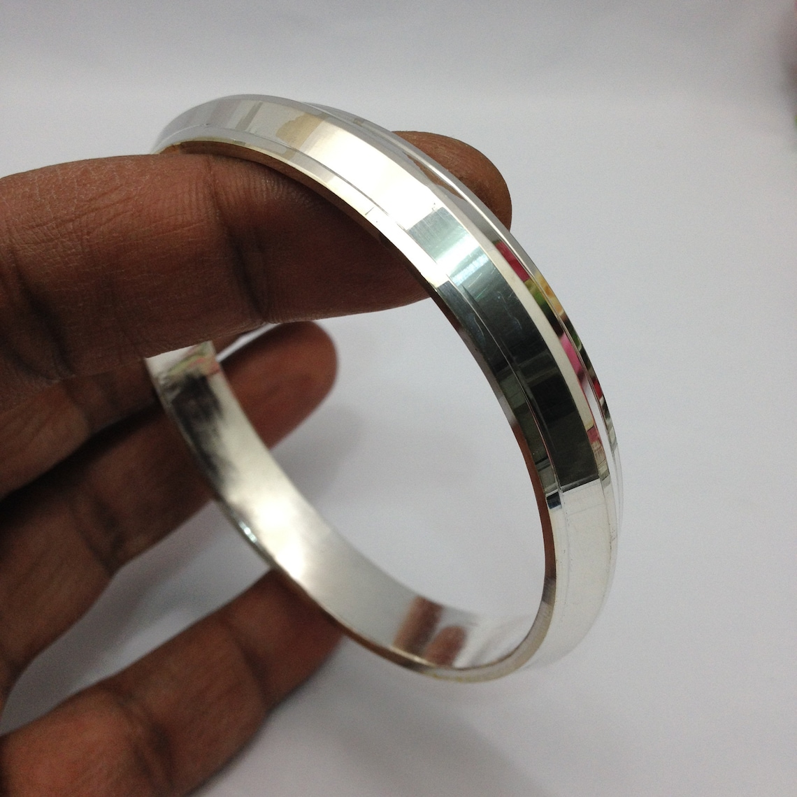 Handmade 925 Solid Sterling Silver Sikh Khalsa Kara or Kada or Bracelet ...