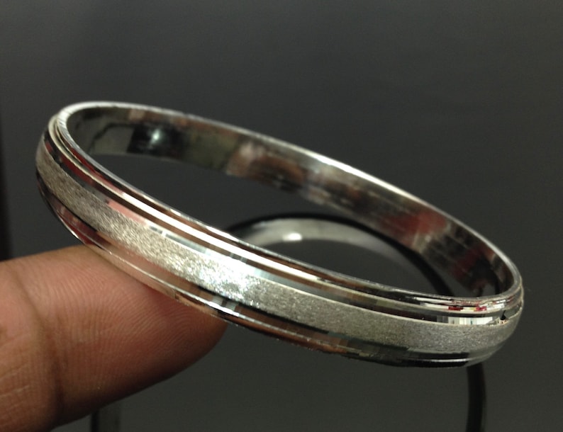 Handmade 925 Solid Sterling Silver Sikh Khalsa Kara or Kada or Bracelet ...