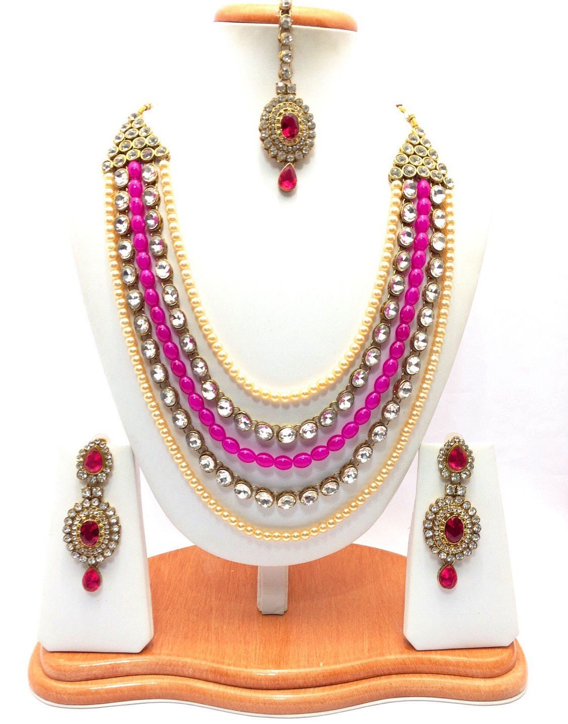 Handmade Indian Jewellery Rani Haar Necklace Set With Earrings - Etsy