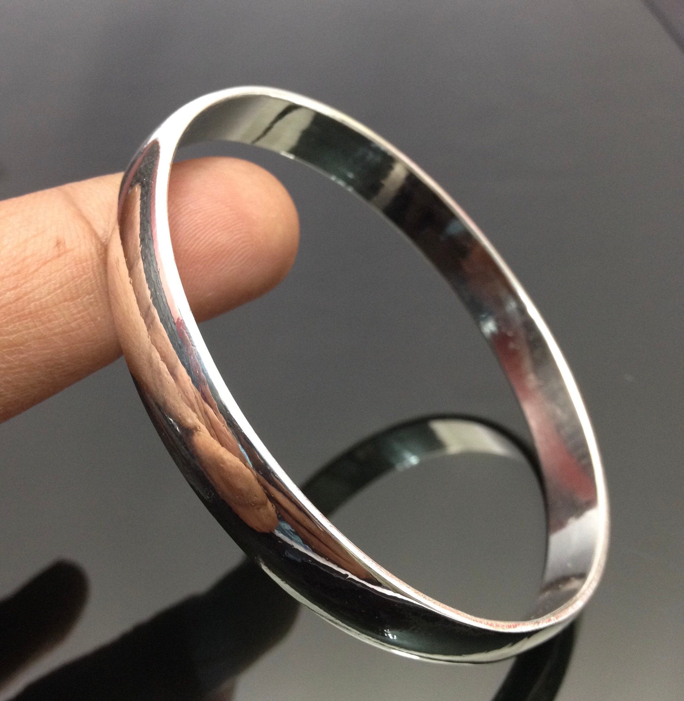 Handmade 925 Solid Sterling Silver Sikh Khalsa Kara or Kada or Bracelet ...