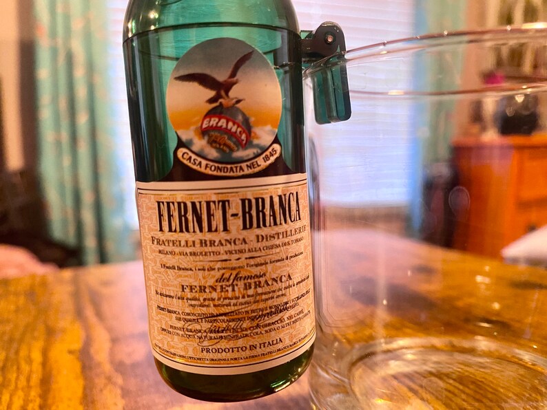RARE, UNIQUE Fernet Branca Sidecar Mini-bottle Shot Glass plastic - Etsy