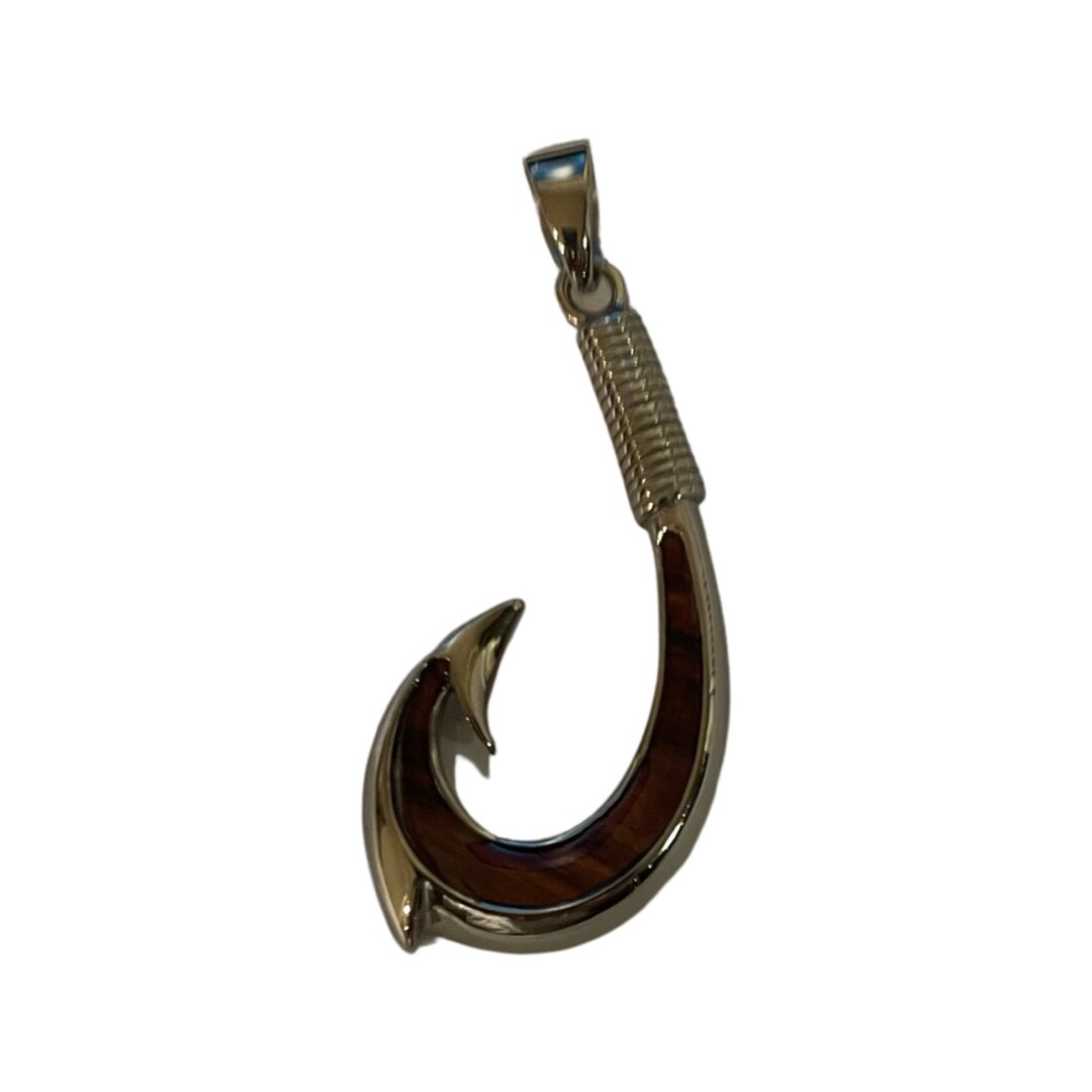 Tungsten Koa Wood Fish Hook - Etsy
