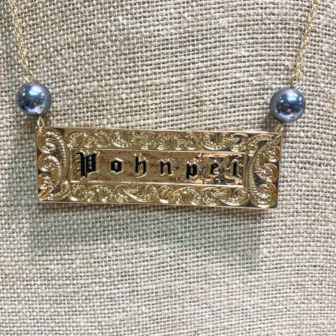 Pohnpei Polynesian Samoa Necklace Earrings Set Gold Plated - Etsy