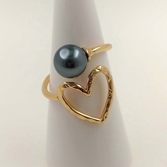 Gold Plated Shell Ring | Etsy