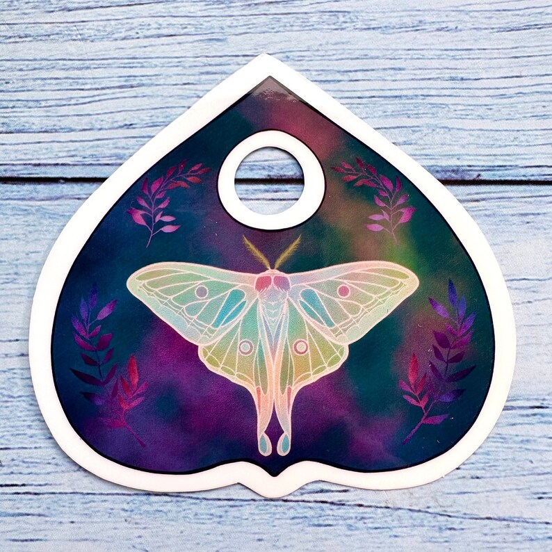 Sticker | Luna Moth Planchette Sticker, Witchy Sticker, Gift for ...