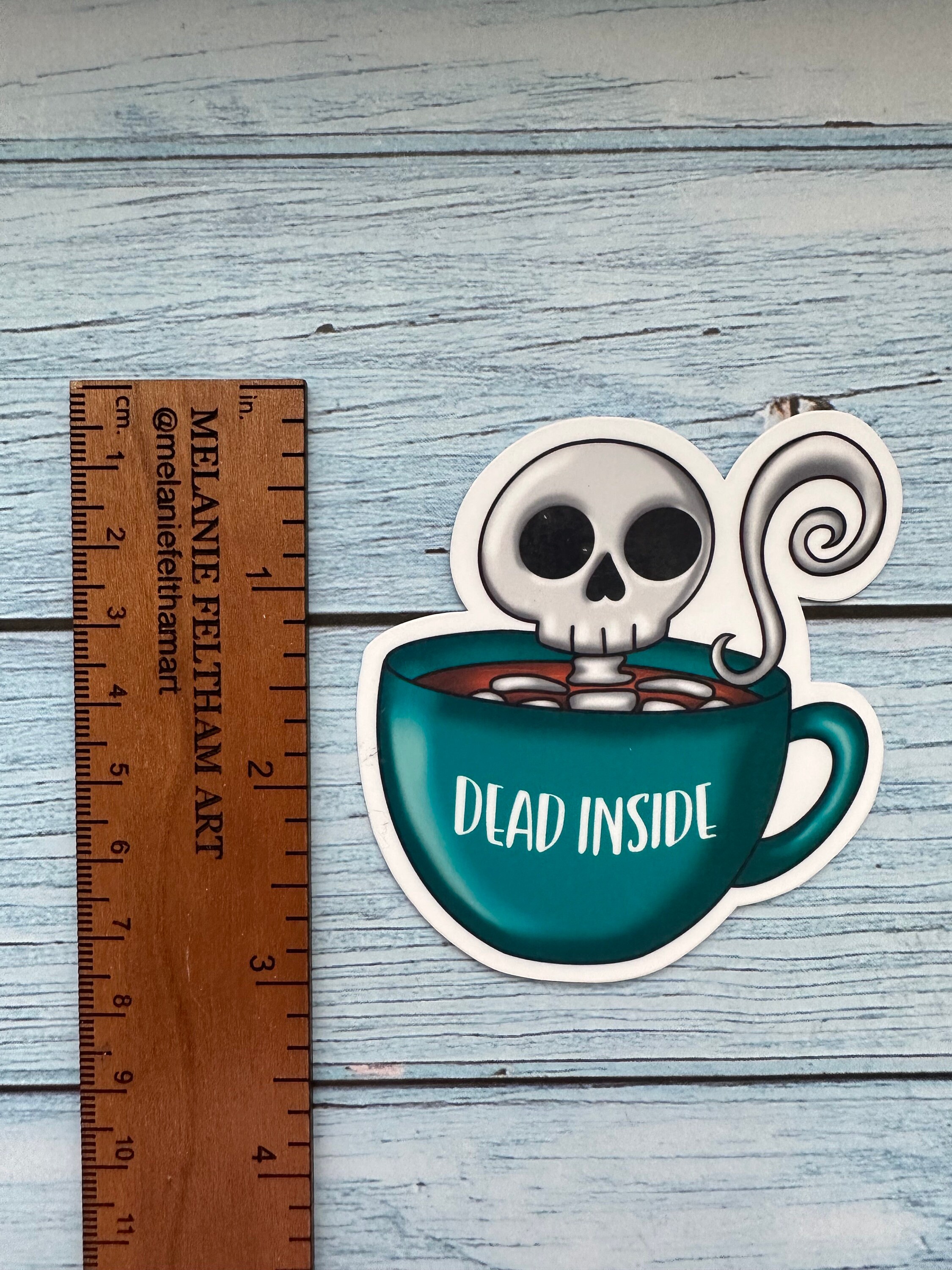 Sticker | Dead Inside Coffee Sticker, Goth Aesthetic Sticker, Goth Core ...