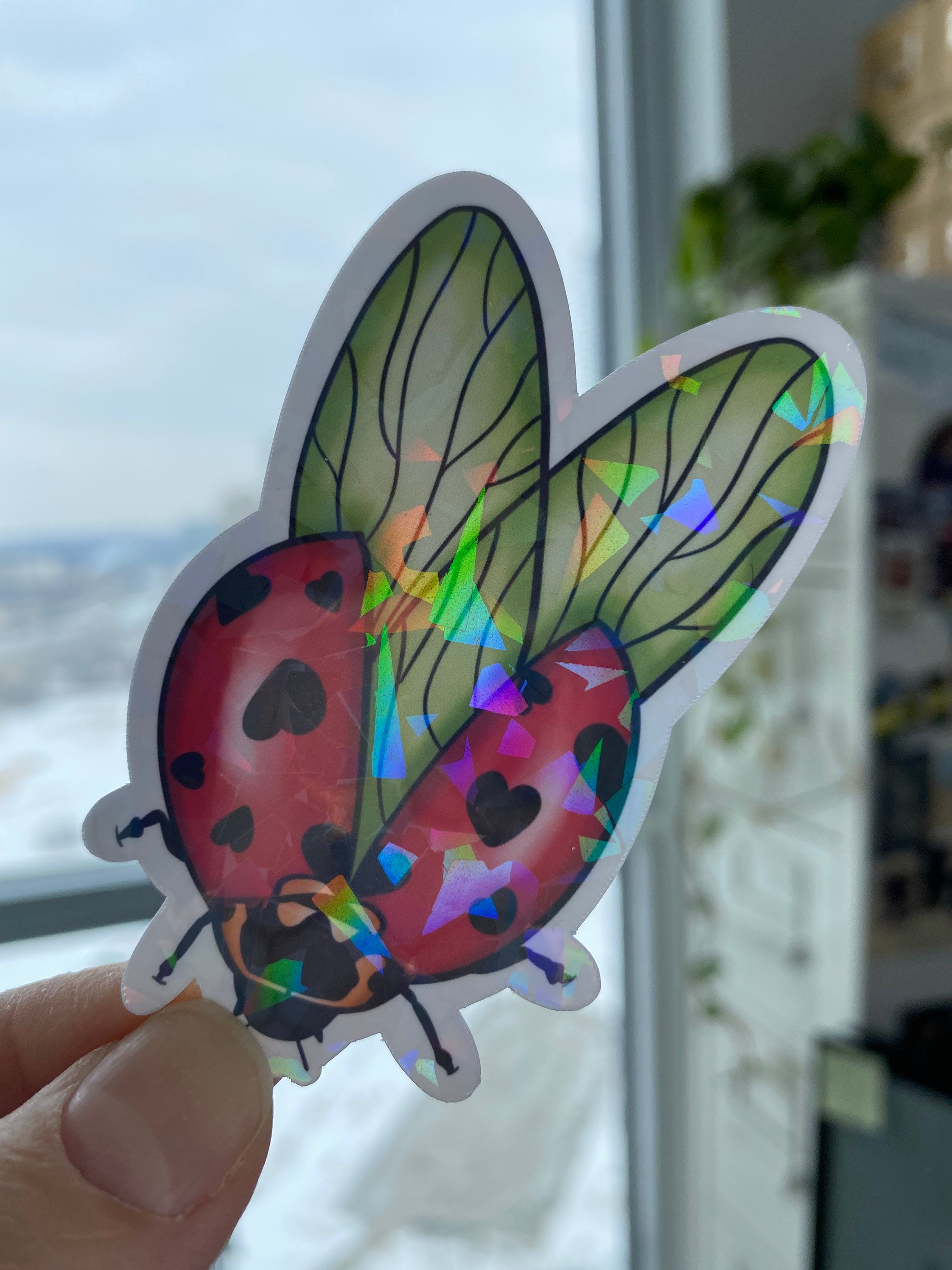 Sticker Ladybug Sticker Art, Water Bottle Sticker, Love Sticker ...