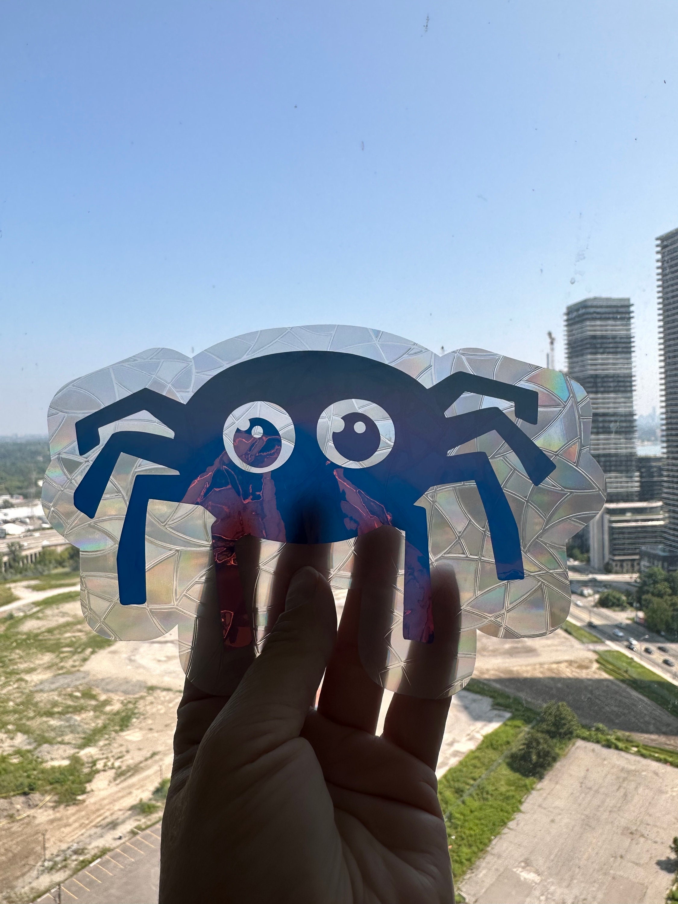 Cute Spider Window Cling Sun Catcher, Halloween Window Cling, Jumping ...