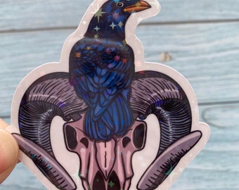 Ram Skull Sticker - Etsy