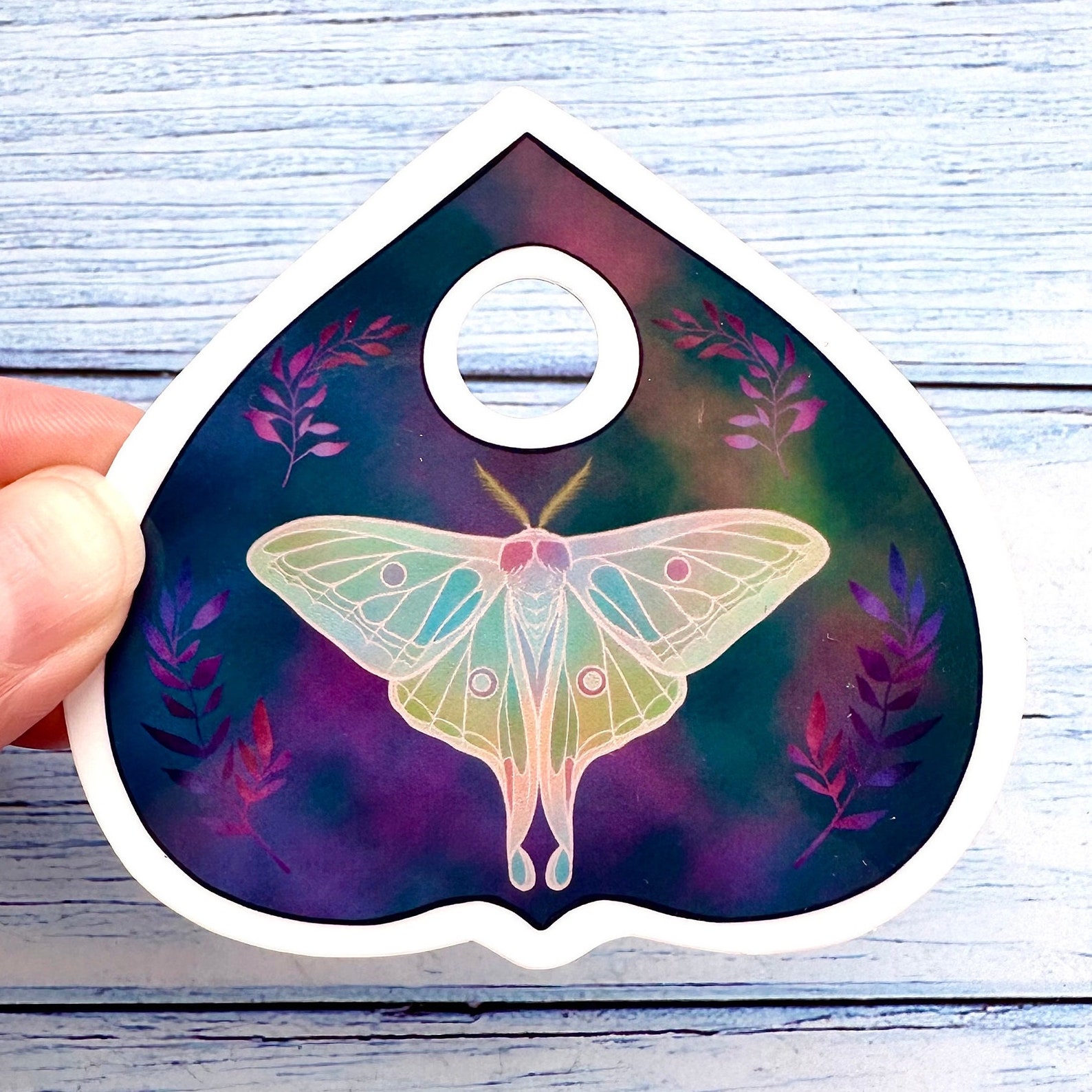 Sticker | Luna Moth Planchette Sticker, Witchy Sticker, Gift for ...
