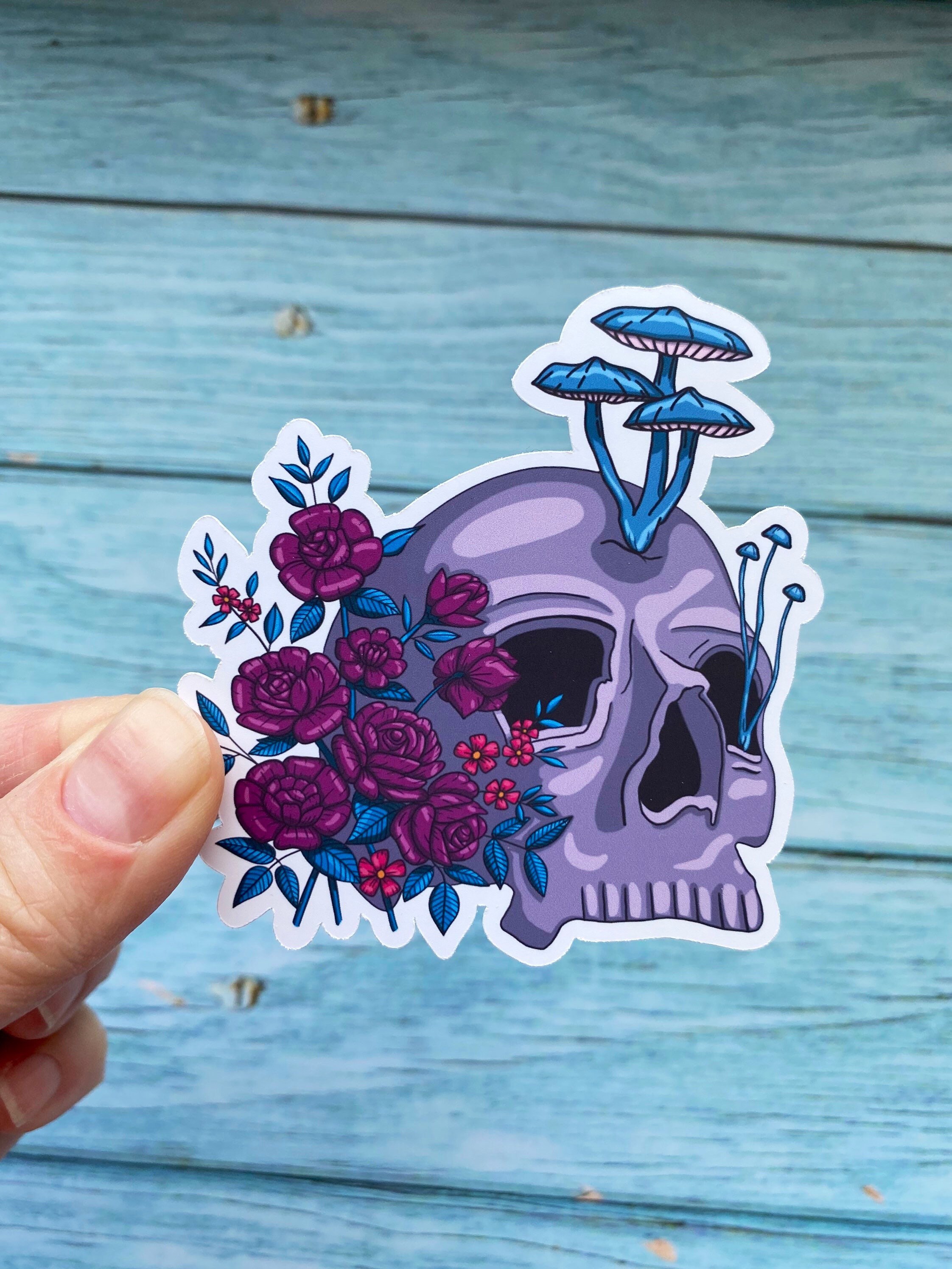 Sticker Skull Sticker Art, Gothcore Sticker, Gorecore Gift, Goth Art ...