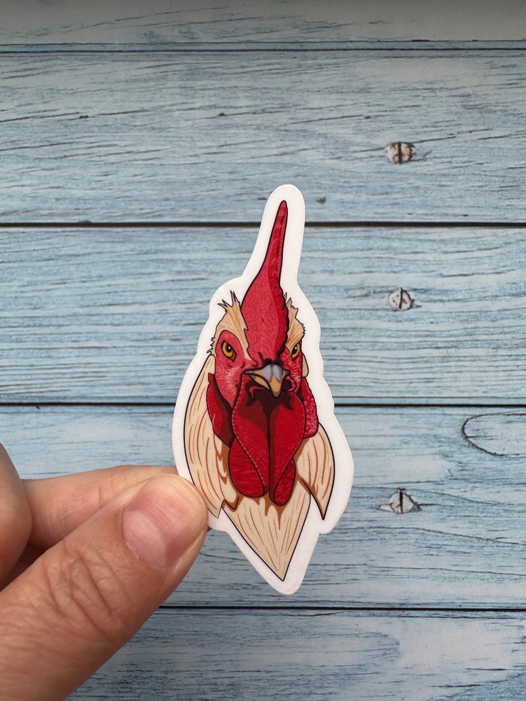 Sticker Chicken Sticker Art, Chicken Art, Gift for Farmer, Cute Animal ...