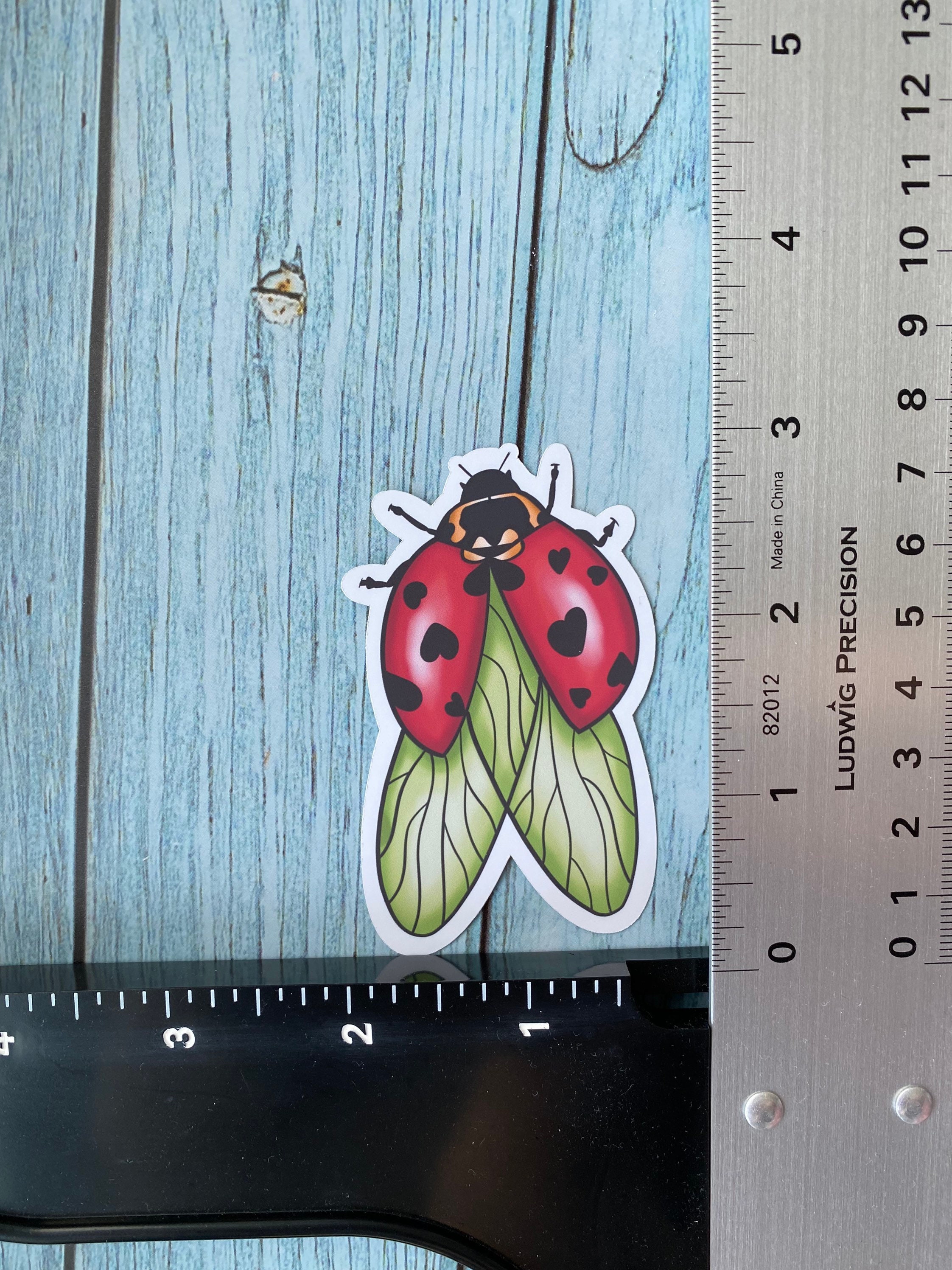 Sticker 3 Pack Ladybug Sticker Bundle, Heart Sticker Pack, Ladybug ...
