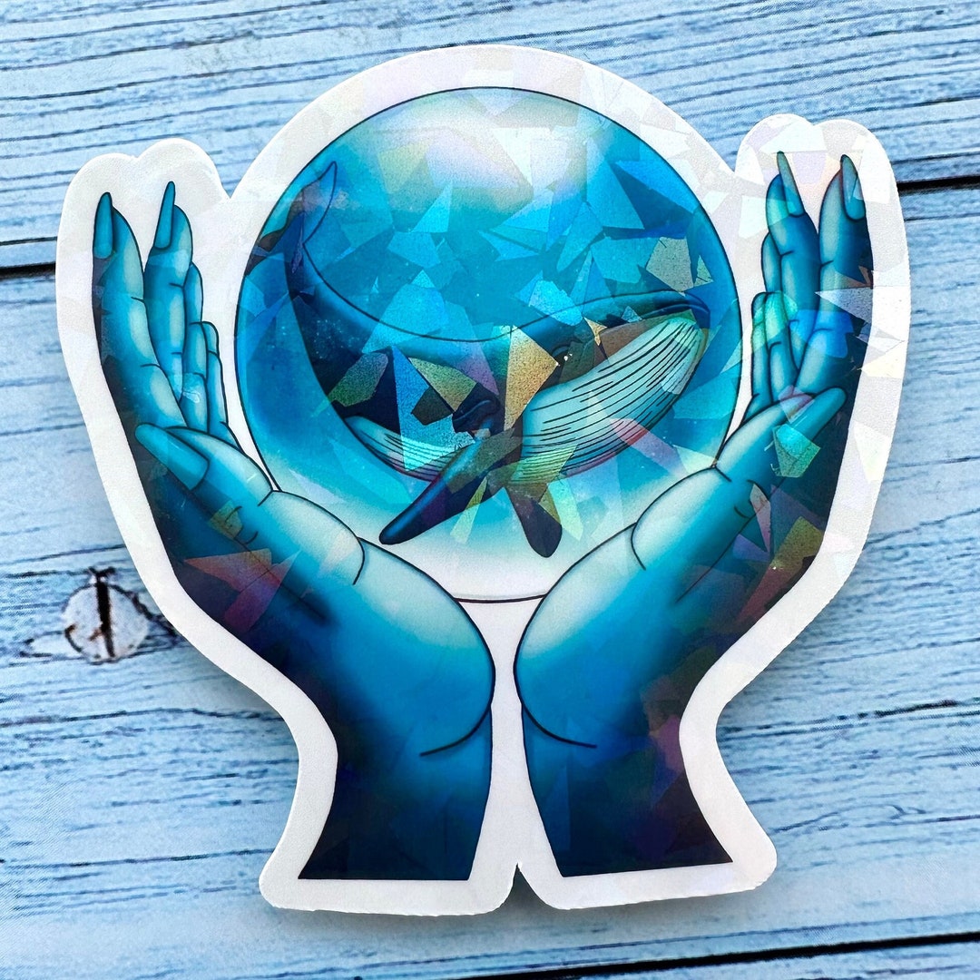 Whale Crystal Ball Sticker Art Witch Sticker Mystical - Etsy