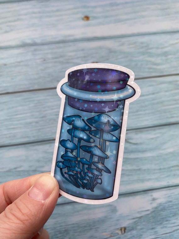Stickers Paper & Party Supplies Holographic Moon Potion Bottle Sticker ...